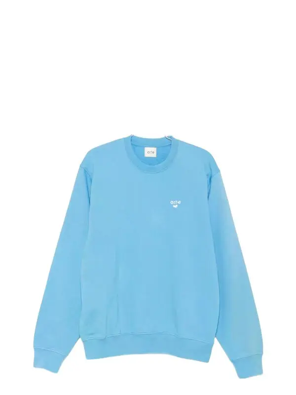 ARTE ANTWERP Logo Embroidered Crewneck Sweatshirt - Blue