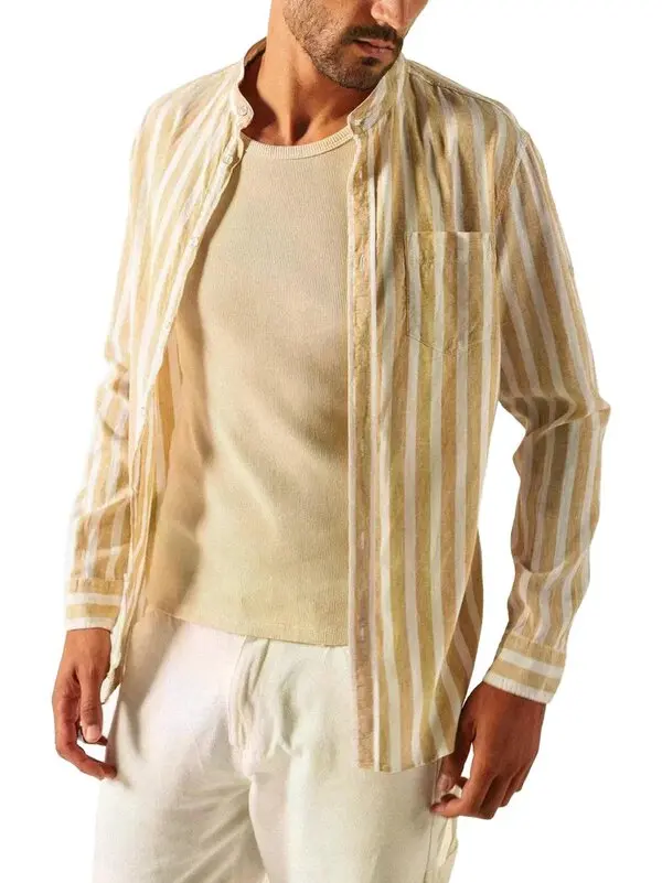 Saint James Liam Striped Shirt - Neutrals