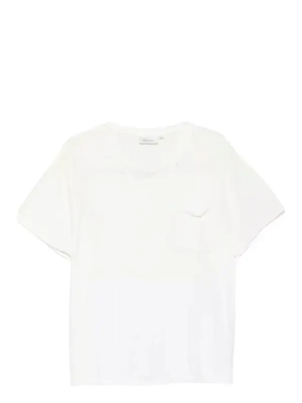 FOUND Distressed Pocket T-shirt - White