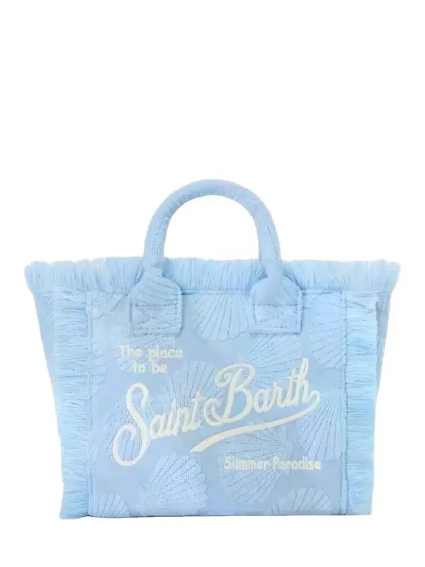 MC2 SAINT BARTH Mini Shell-embossed Tote Bag - Blue