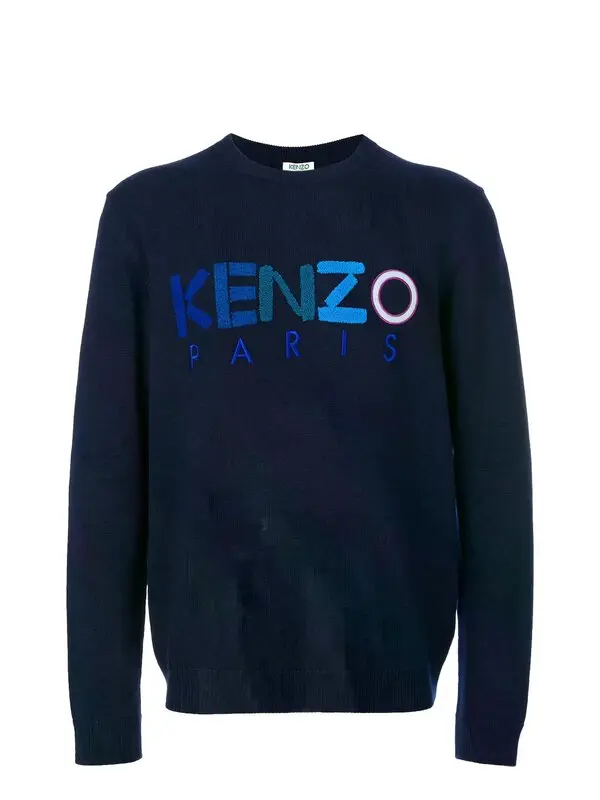 Kenzo Embroidered Logo Sweatshirt - Blue