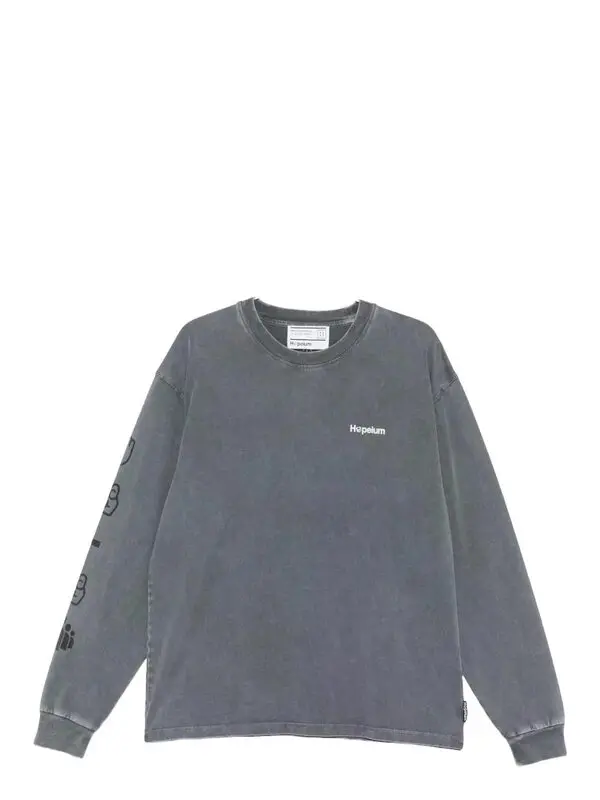 HOPEIUM Text-print Long-sleeve T-shirt - Grey