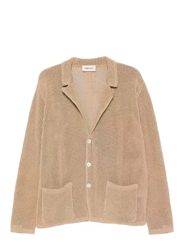 ATOMO FACTORY Open-knit Cardigan - Brown