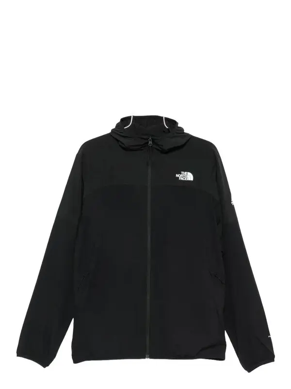 The North Face Logo Print Hooded Jacket - Black