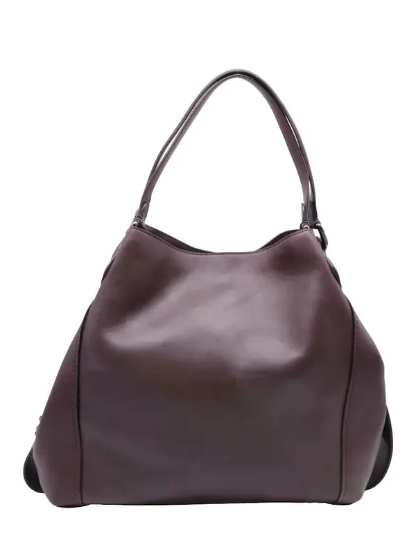COACH VINTAGE Burgundy Leather Edie Shoulder Bag - Red