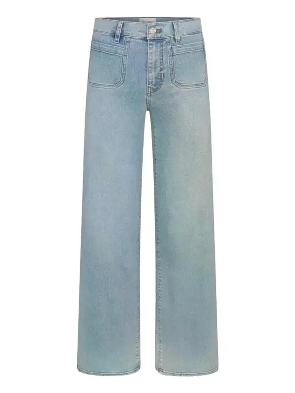 FRAME Le Slim Palazzo Patch-pocket Jeans - Blue