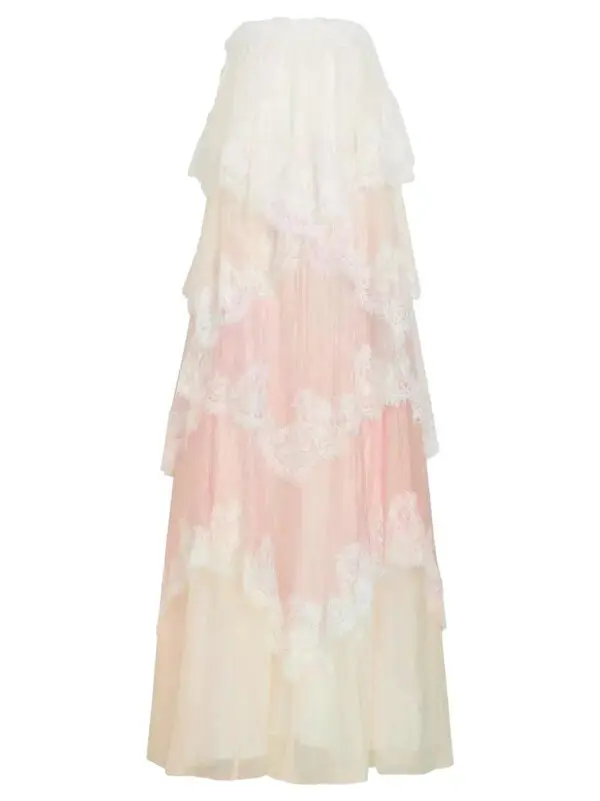 Aje Ophelia Lace-trimmed Tiered Maxi Dress - White