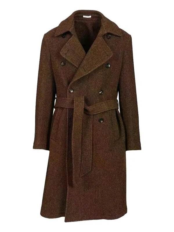 AL DUCA D’AOSTA 1902 Double-breasted Belted Coat - Brown