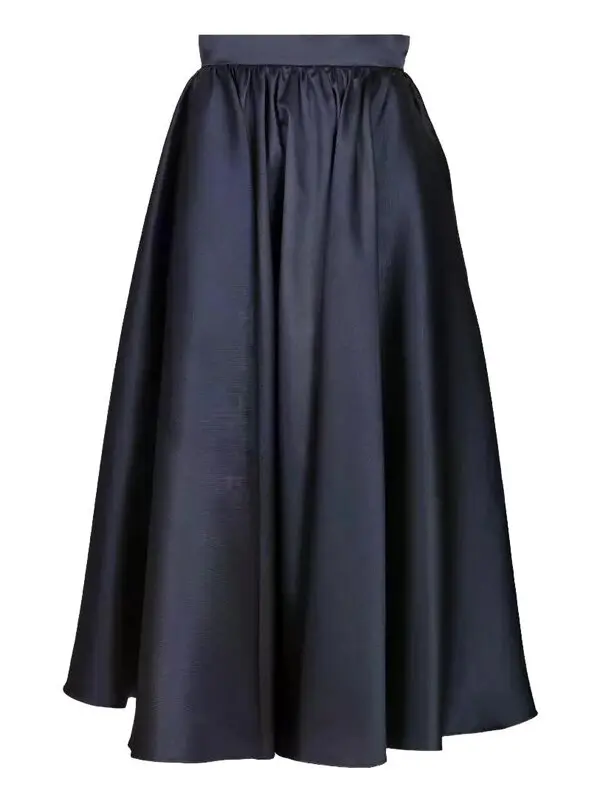 AL DUCA D’AOSTA 1902 Flared Satin Skirt - Blue