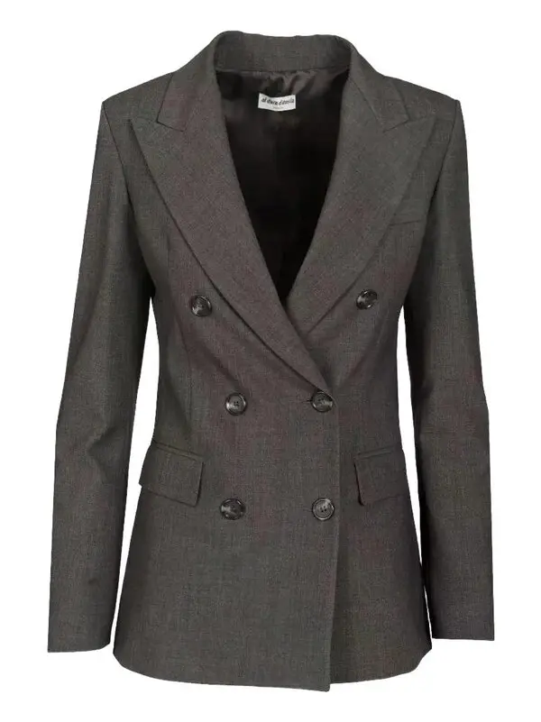 AL DUCA D’AOSTA 1902 Double-breasted Peak-lapel Blazer - Grey