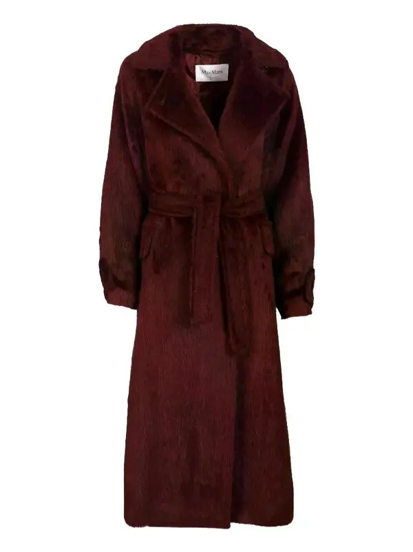 Max Mara Belted Oversized Coat - Red
