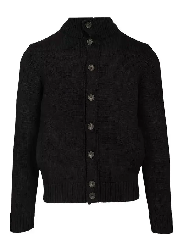 AL DUCA D’AOSTA 1902 High Neck Button-fastening Sweater - Black