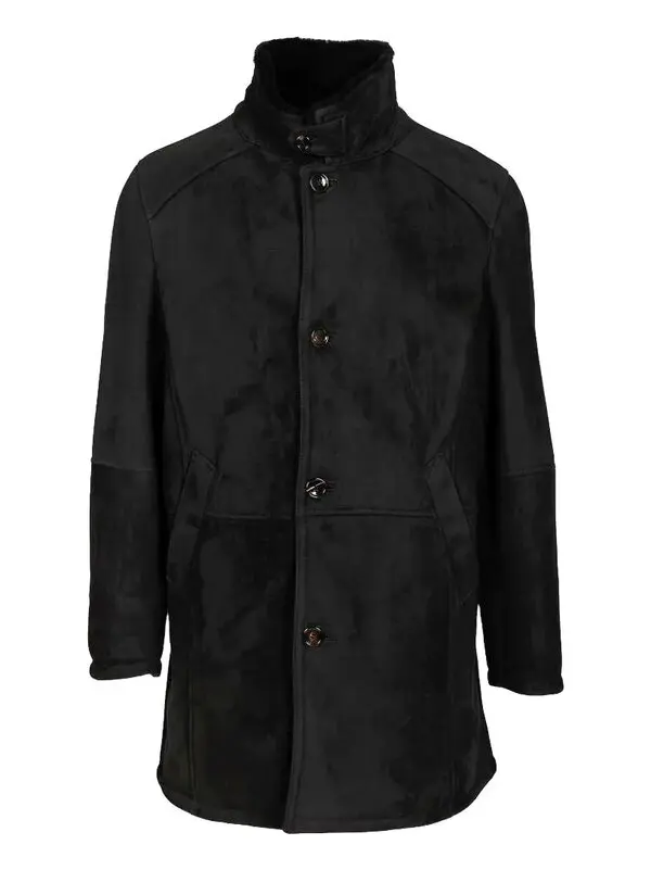 AL DUCA D’AOSTA 1902 Shearling Button-up Coat - Black