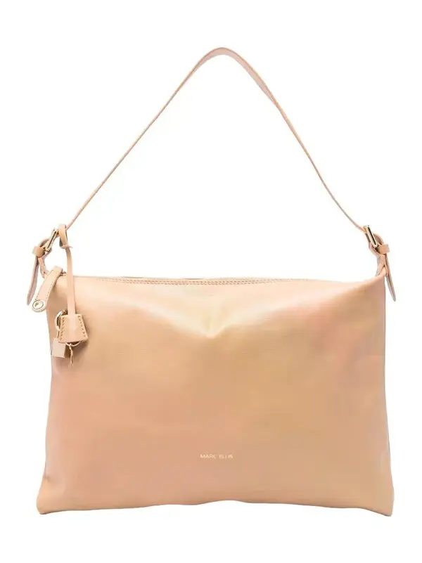 MARC ELLIS Nevada Shoulder Bag With Padlock Detail - Neutrals