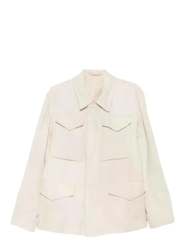 Eleventy Four-pocket Linen Jacket - Neutrals