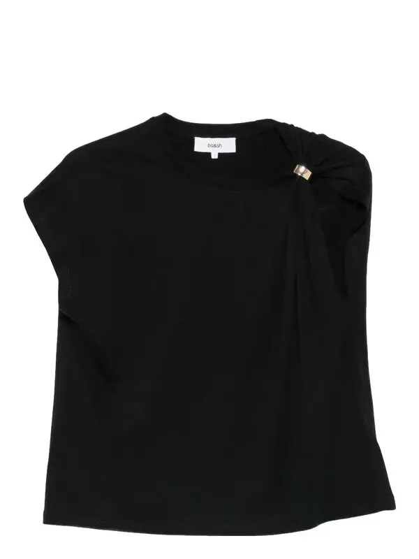 Ba&sh Allia Gathered Detail T-shirt - Black