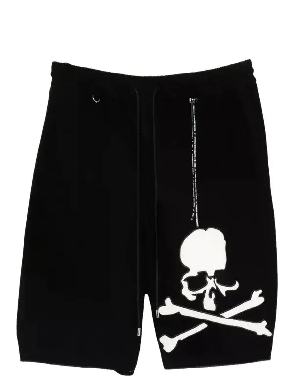 MASTERMIND WORLD Skull Print Drawstring Shorts - Black