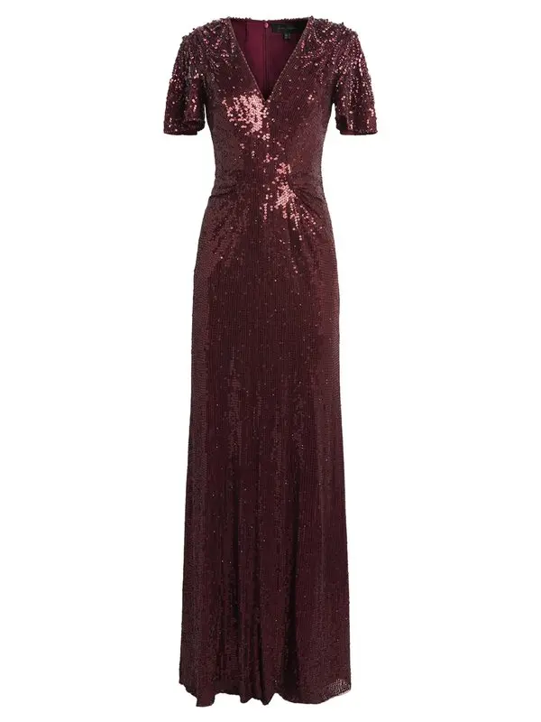 Jenny Packham Sequinned Manon Gown - Red