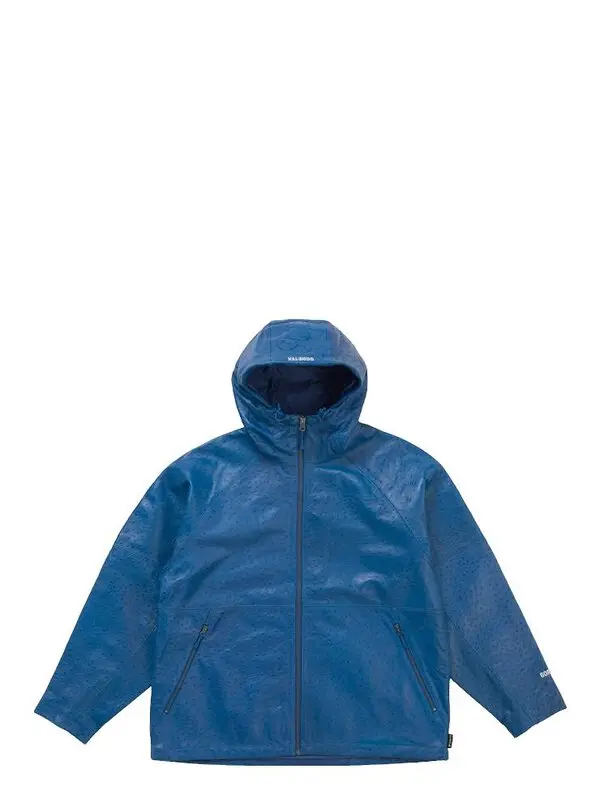 Supreme Goretex Ostrich Embossed Leather Jacket - Blue