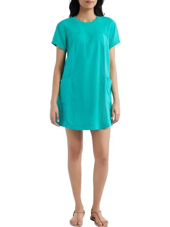 CITY BLUES Crewneck Mini Dress - Kelly