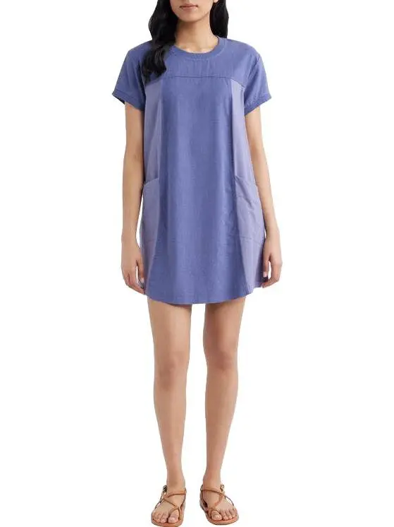CITY BLUES Crewneck Mini Dress - Smoke