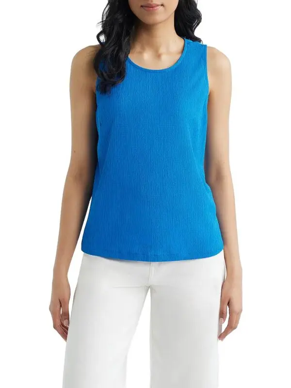 CITY BLUES Crinkle A-line Tank - Cobalt