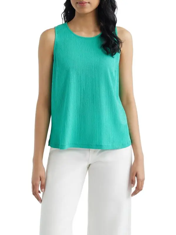 CITY BLUES Crinkle A-line Tank - Kelly