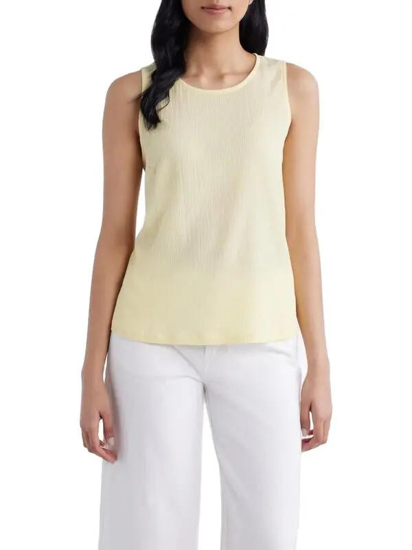 CITY BLUES Crinkle A-line Tank - Yellow
