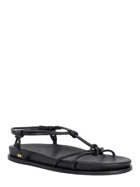 Dune London Launa Ankle Strap Sandals With Knot Detailing - Black