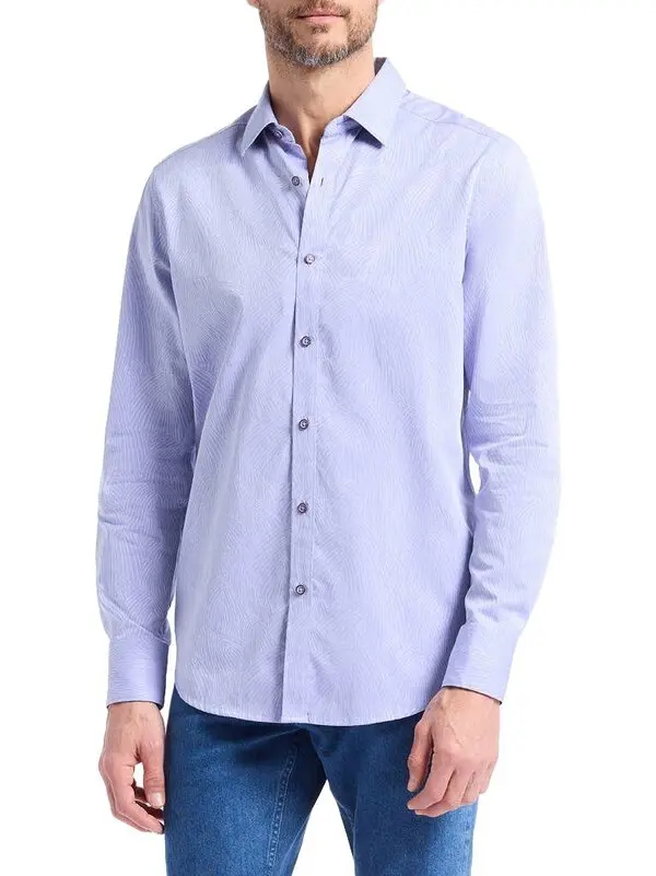 Robert Graham Miramar Cotton Button-up Shirt - Lilac