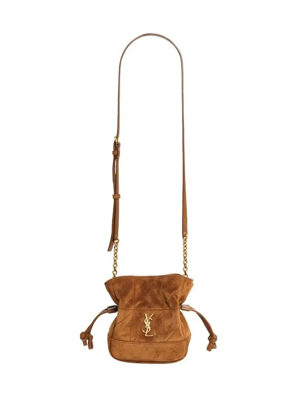 Saint Laurent Mini Jamie Suede Shoulder Bag - Caramel Cognac
