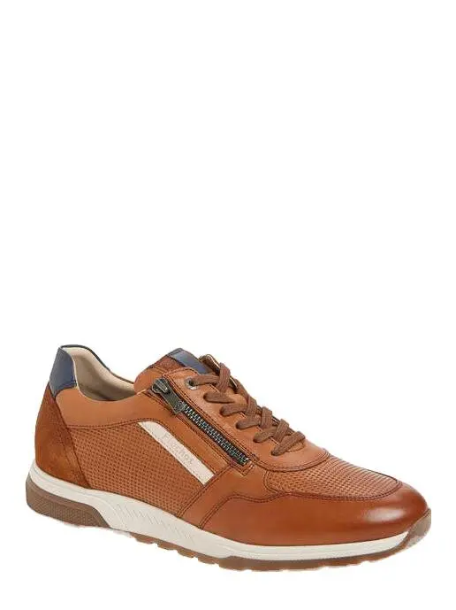 FLUCHOS Louis Leather Lace-up Sneaker With Side Zip - Brown
