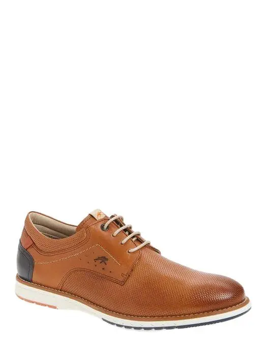 FLUCHOS Taylor Derby Lace-up Perforated Leather Shoes - Brown