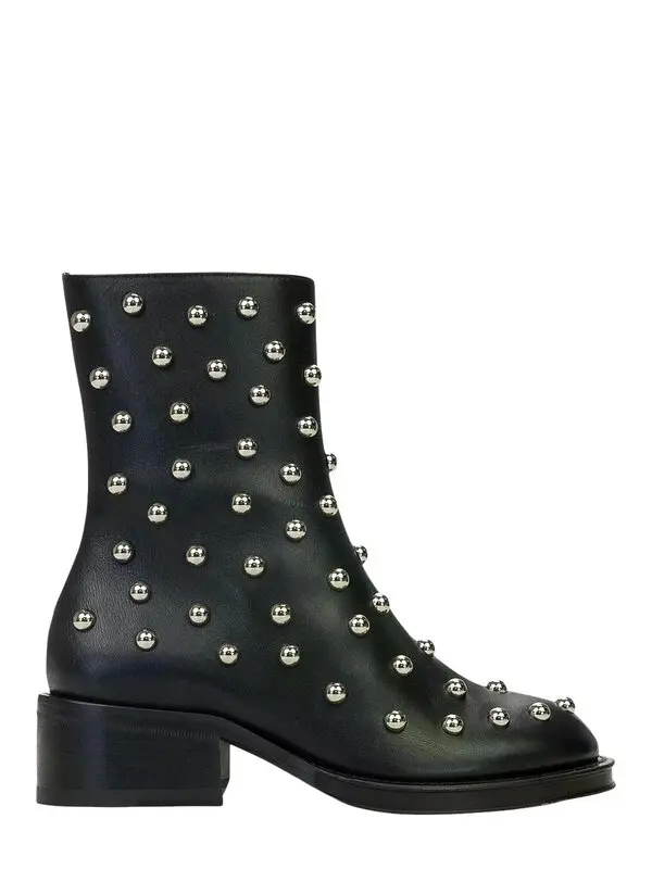 LANVIN Stud-embellished Zip Boots - Black