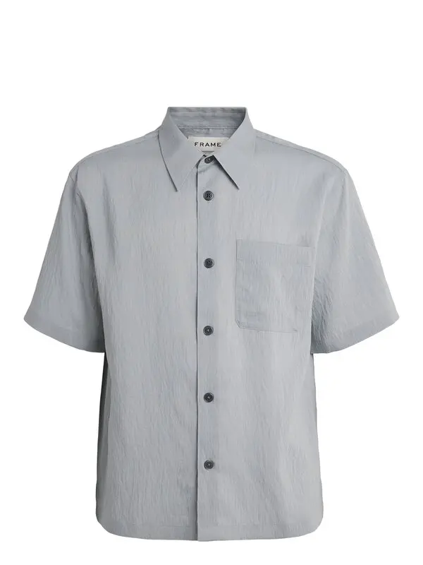FRAME Stripe Short-sleeve Shirt - Grey
