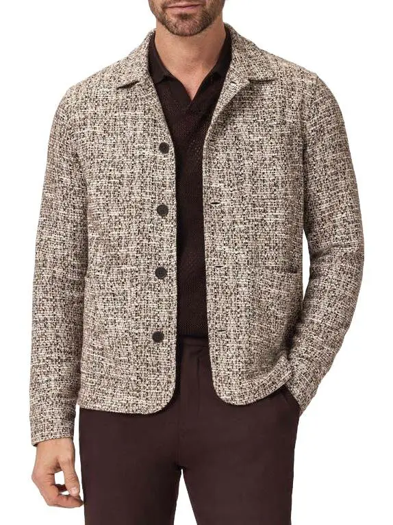 John Varvatos Bourdain Textured Tweed Jacket - Twig