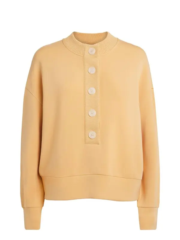 Varley Reena Button-front Sweatshirt - Beige