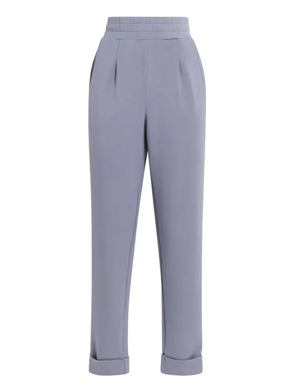 Varley Slim Cuff Sweatpants In Doublesoft Fabric - Blue