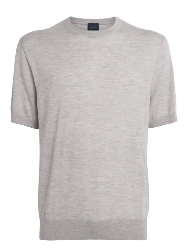 Paul & Shark Cashmere-silk T-shirt - Grey