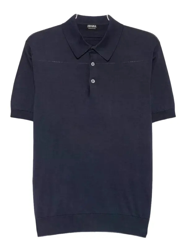 Zegna Short-sleeve Polo Shirt - Blue