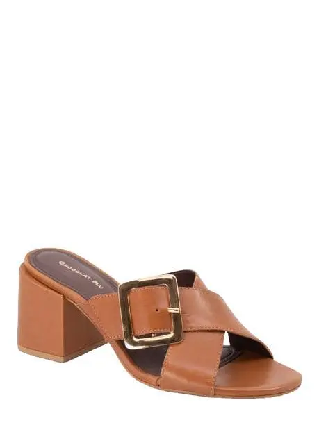 CHOCOLAT BLU Eiko Block Heel Sandal - Whiskey Leather