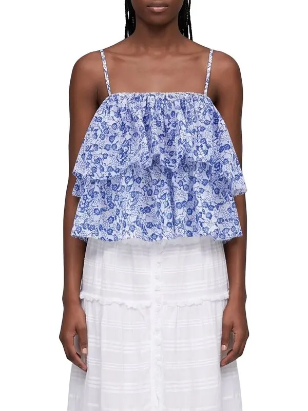 Isabel Marant Étoile Tiered Floral Print Camisole - Blue
