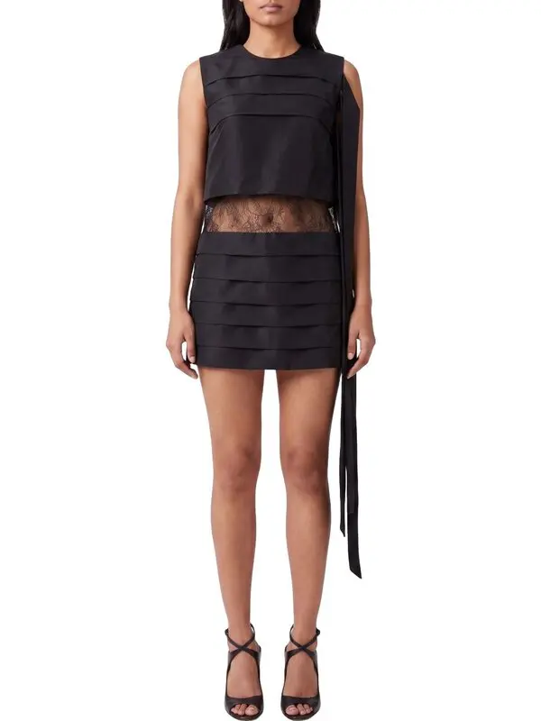 FERRAGAMO Lace Insert Dress - Black