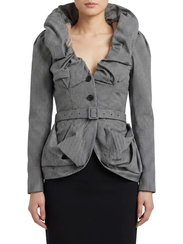 VIVIENNE WESTWOOD Tailored Jacket With Belt Detail - Grey