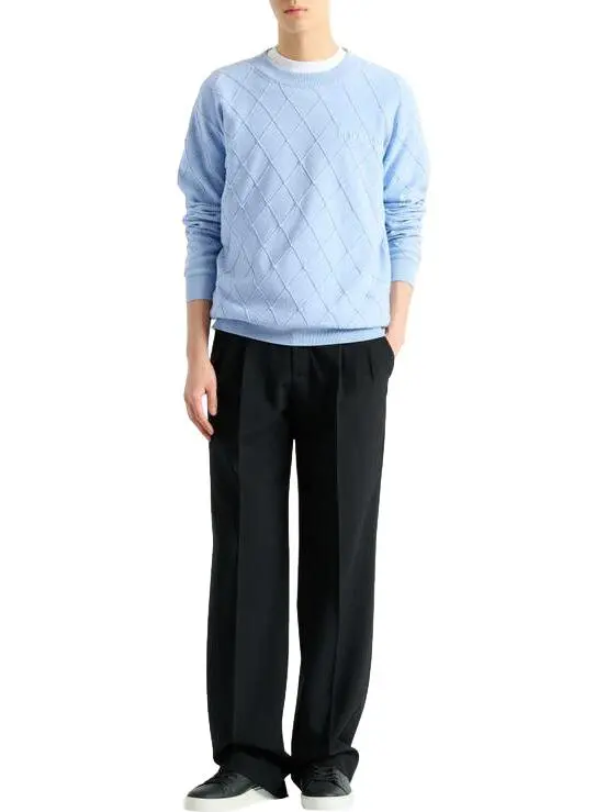 Balmain Vintage Embroidered Cotton Jumper - Blue