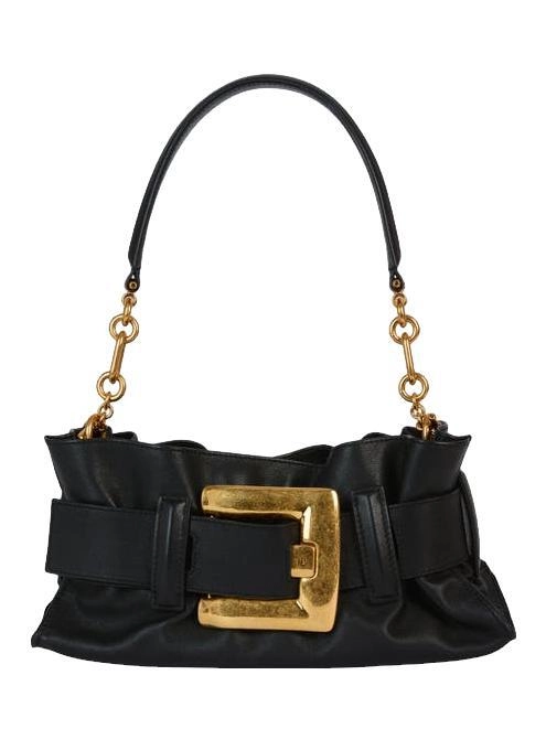 Balmain Mini Anthem Bag In Smooth Leather - Black