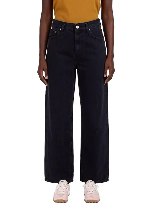Carhartt Work In Progress Wide Leg Jeans In Cotton Denim - Black