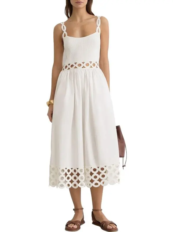 REISS Rita Midi Dress - Ivory