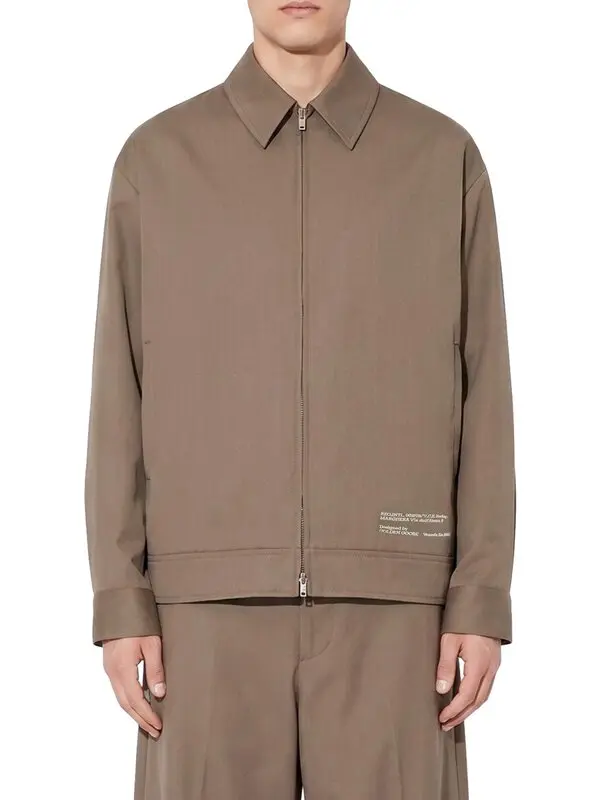 GOLDEN GOOSE Wool & Cotton Blend Shirt Jacket - Brown