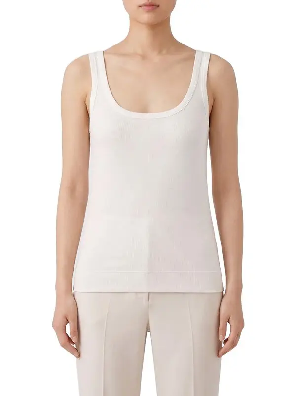 Max Mara Ribbed Tank Top - White